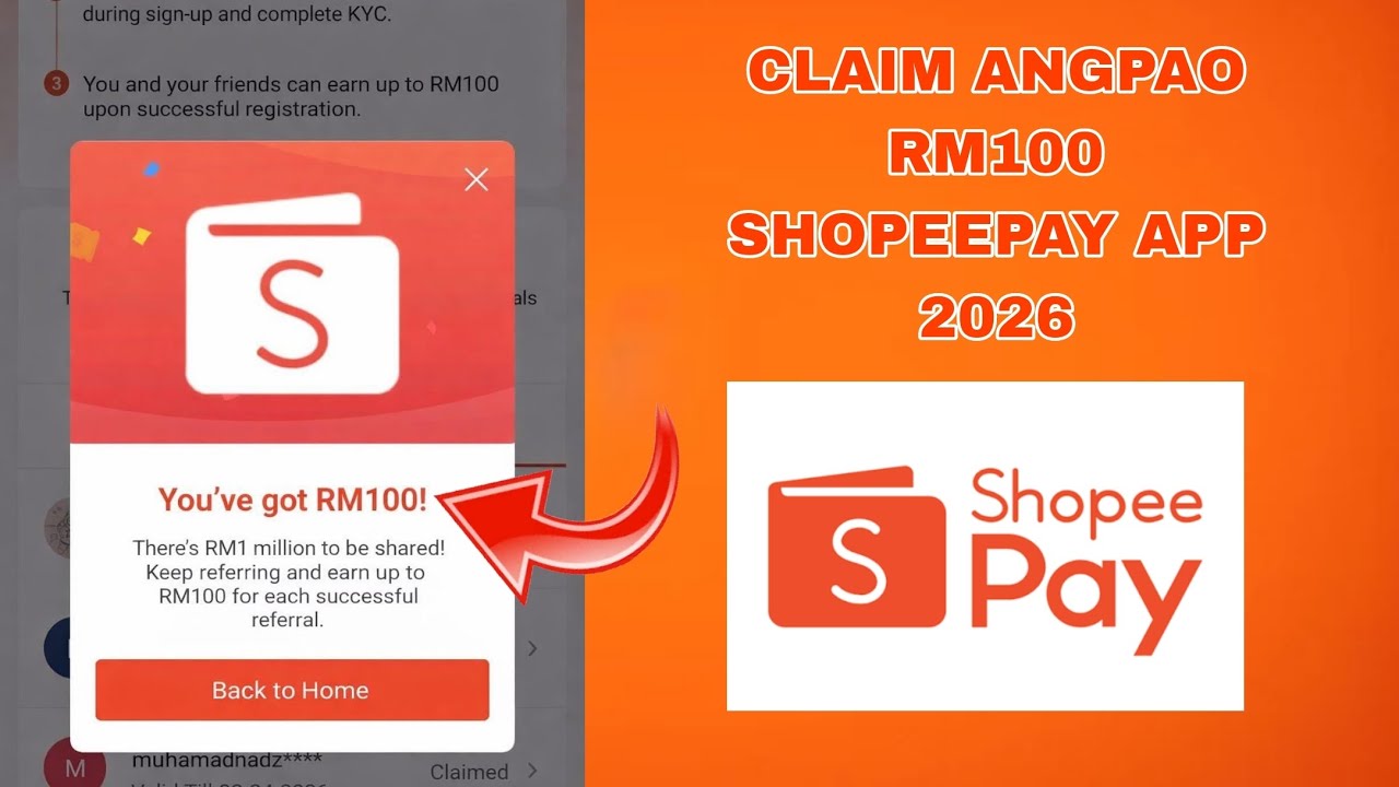 CLAIM ANGPAO RM100 SHOPEEPAY APP 2026 - YouTube