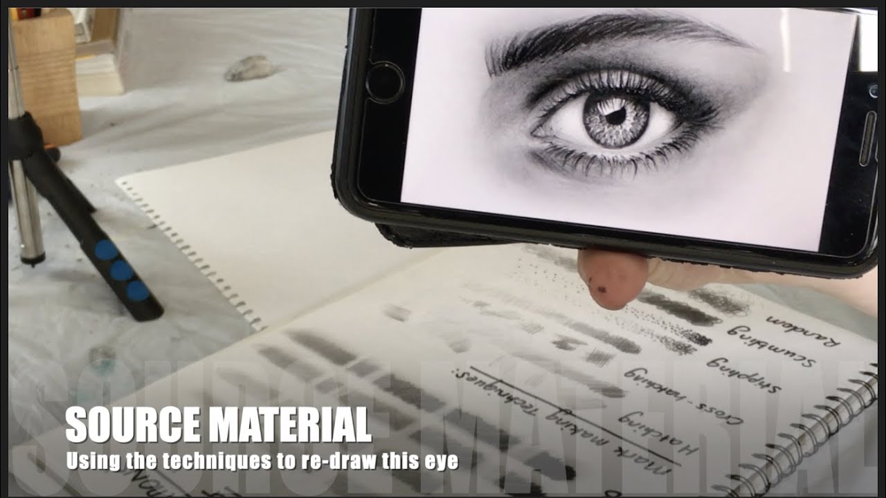 Mark Making- Applying Mark Making Techniques to Draw an Eye - YouTube