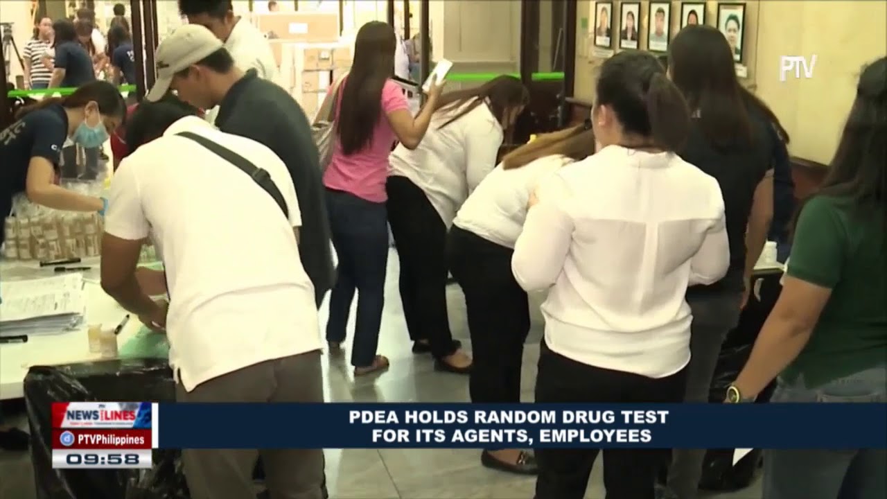 PDEA holds random drug test for its agents, employees - YouTube