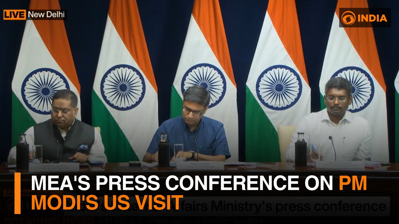 MEA's press conference on PM Modi's US visit | Live | DD India - YouTube