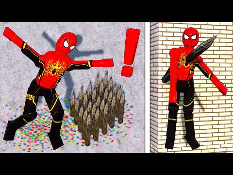 Spider-Man Best NPC Falls Epic Funny Euphoria Ragdoll Physics Fails! SPIDERMAN Rescue Brand New Day