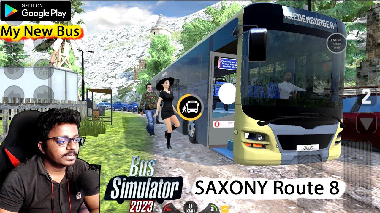 New Game Bus Simulator 2023 SAXONY Route 8 My New Hybrid Bus Gameplay ...