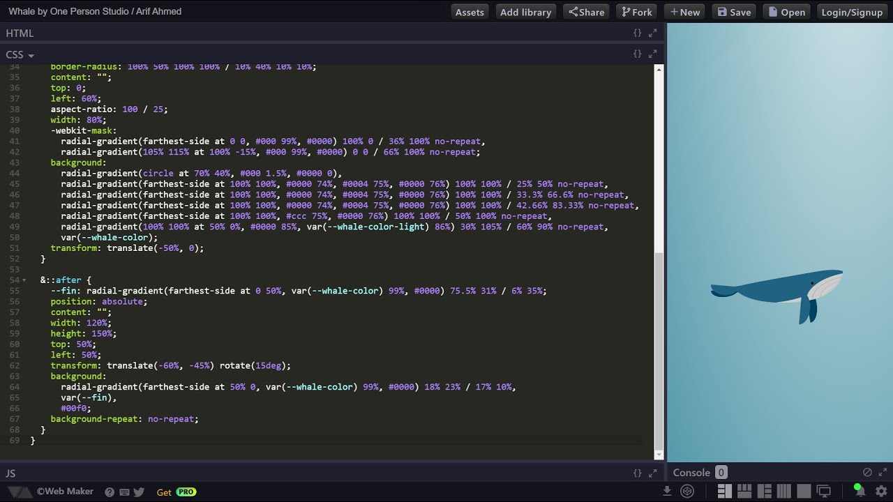 ASMR Programming - WHALE in HTML & CSS - No Talking - YouTube