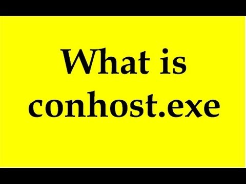 What is conhost.exe - YouTube