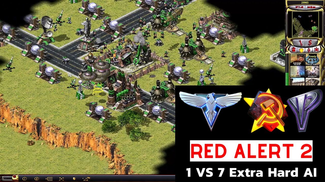 Red Alert 2 Yuri's Revenge I 1 Yuri vs 7 Brutal AI - YouTube