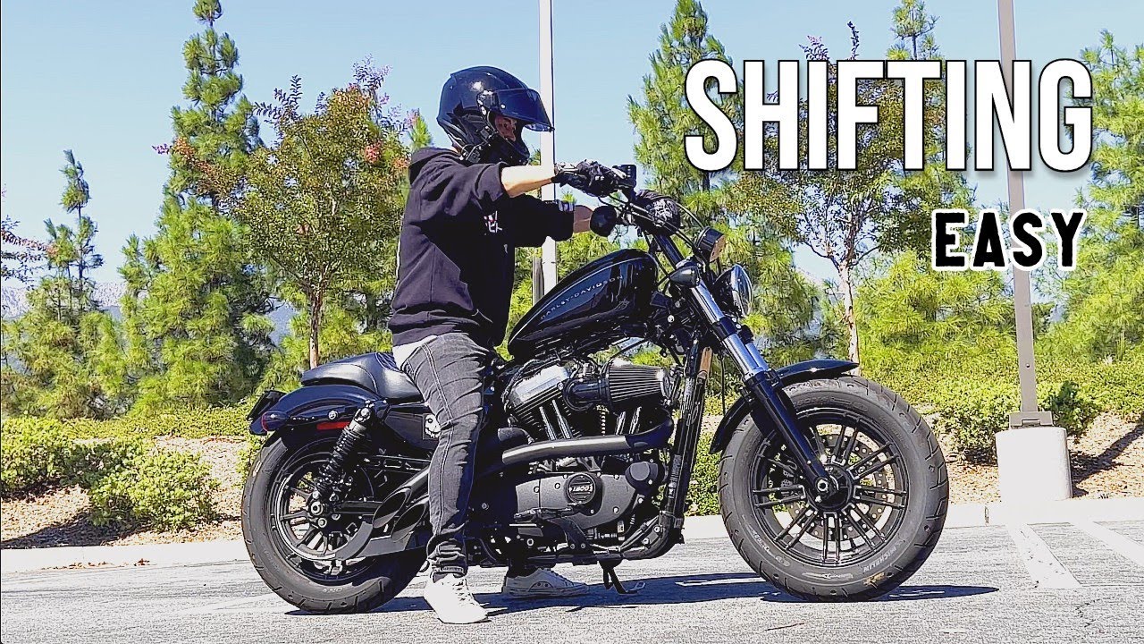 How to Shift Gears on a Motorcycle - Harley Sportster GoPro POV - YouTube