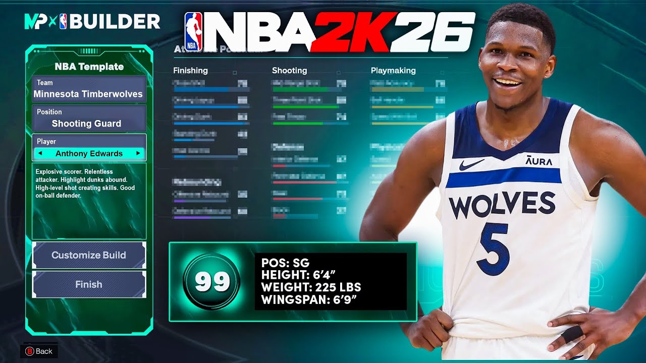 BEST ANTHONY EDWARDS BUILD | NBA 2K26 NEXT GEN - YouTube