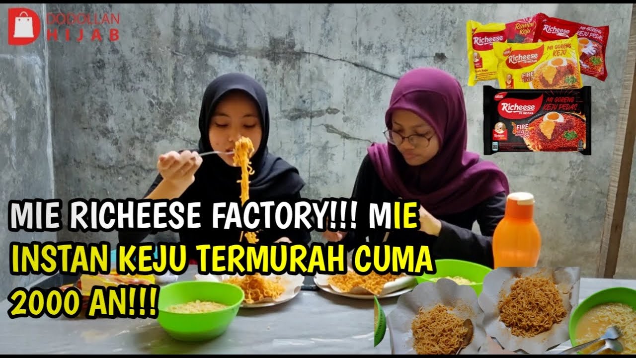 REVIEW MIE RICHEESE FACTORY!!! MIE INSTAN KEJU TERMURAH CUMA 2000 - YouTube