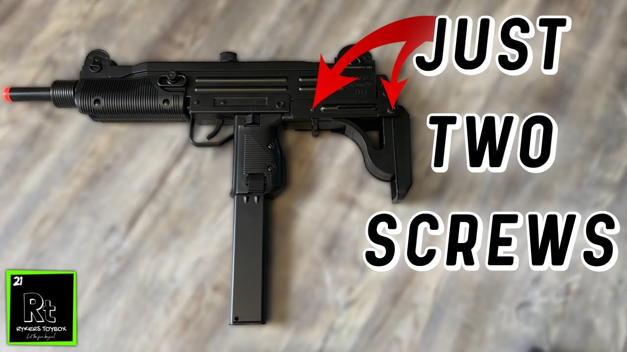 Airsoft Uzi Folding Stock Funtionalilty - YouTube