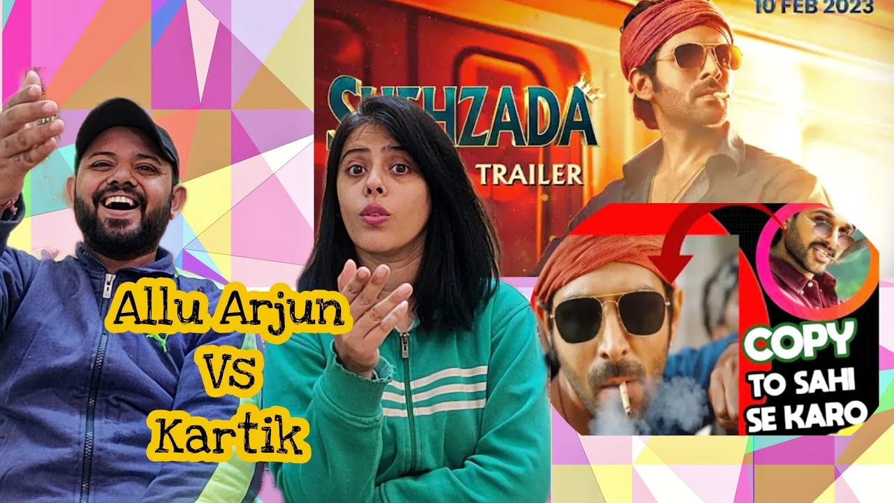 Shehzada Official Trailer Reaction | Kartik Aaryan, Kriti Sanon | Rohit Dhawan | - YouTube
