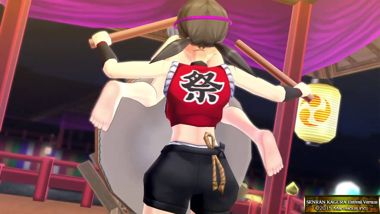 Senran Kagura Estival Versus - Spanking - YouTube