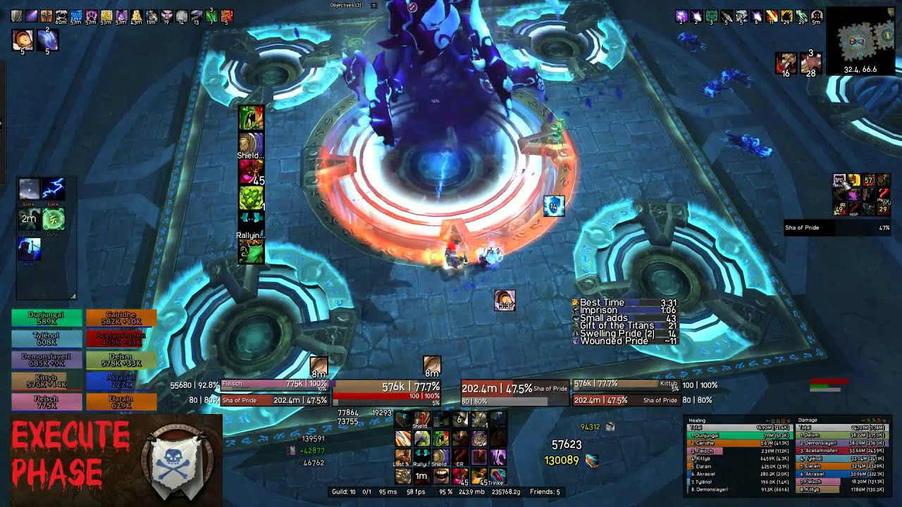 Execute Phase - Sha of Pride 10 Man Protection Warrior Tank POV - YouTube