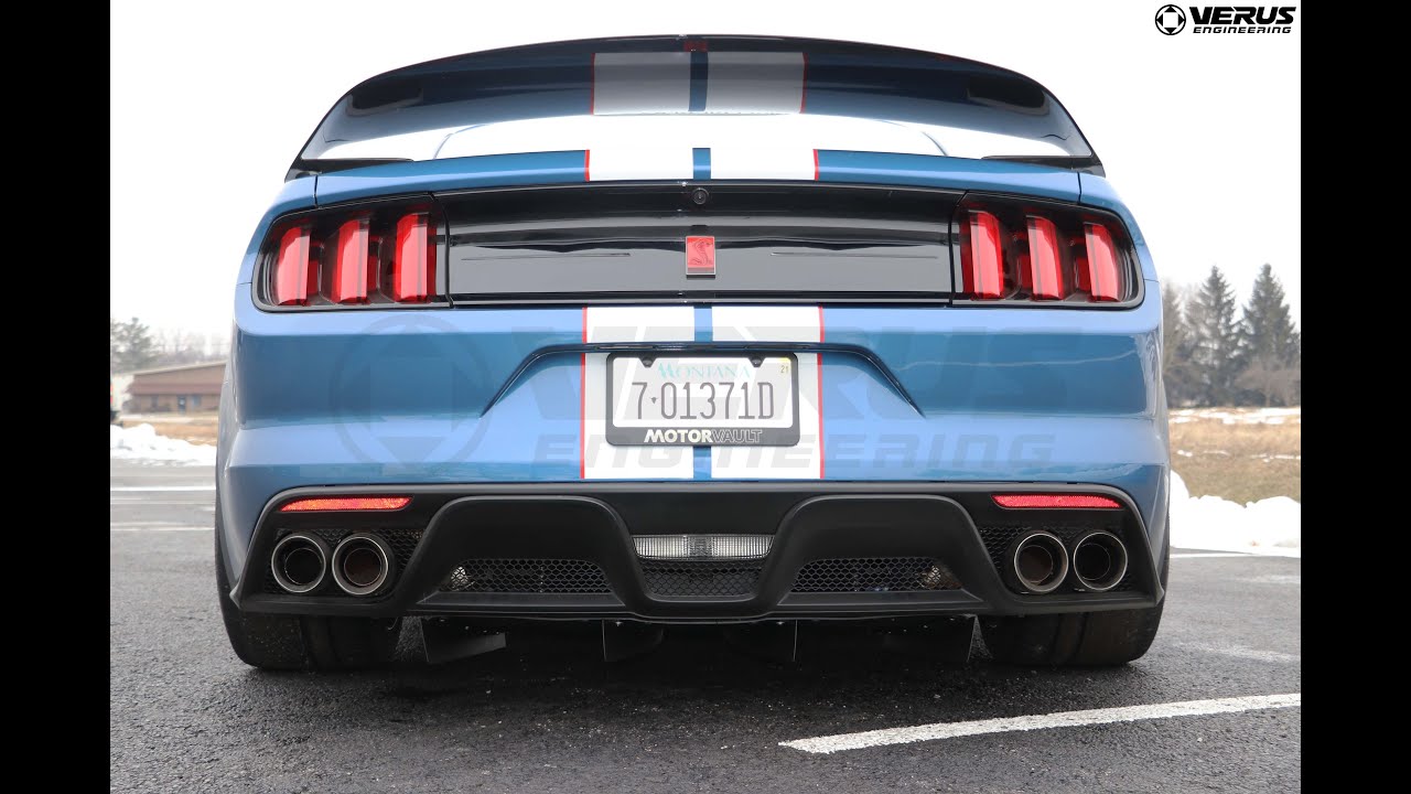 Ford Mustang GT350/GT350R Rear Diffuser Strake Kit Install - YouTube