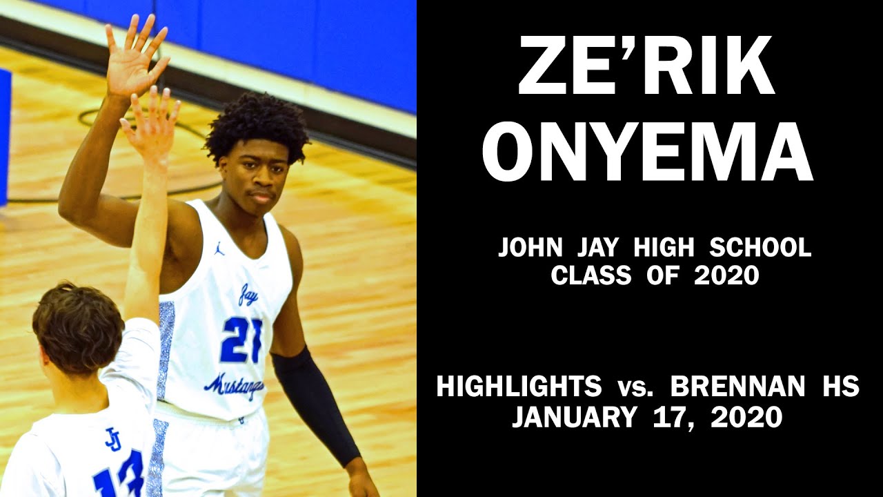 Ze'Rik Onyema: Basketball Highlights vs. Brennan High School - YouTube