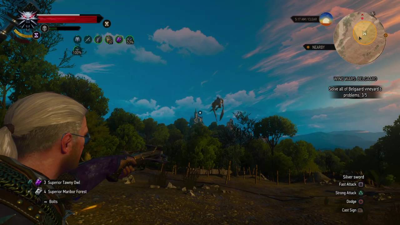 The Witcher 3: Wild Hunt Grandmaster griffin set vs Slyzard - YouTube