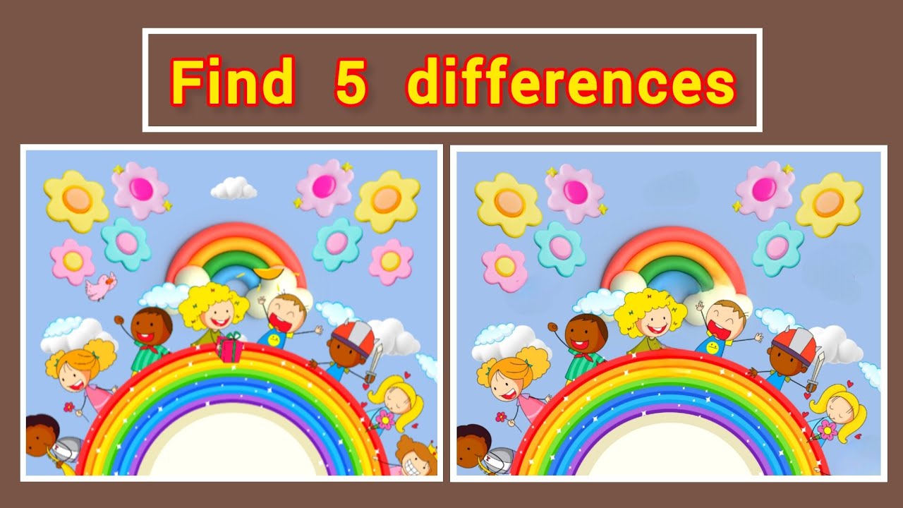 Finding differences in two images|5 puzzles in all|#spotthedifference ...