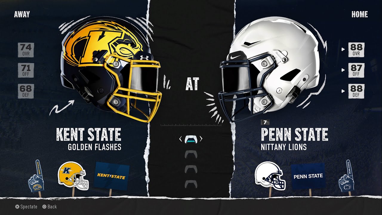 Kent State vs Penn State Week 4 Simulation 2024 Season - College ...