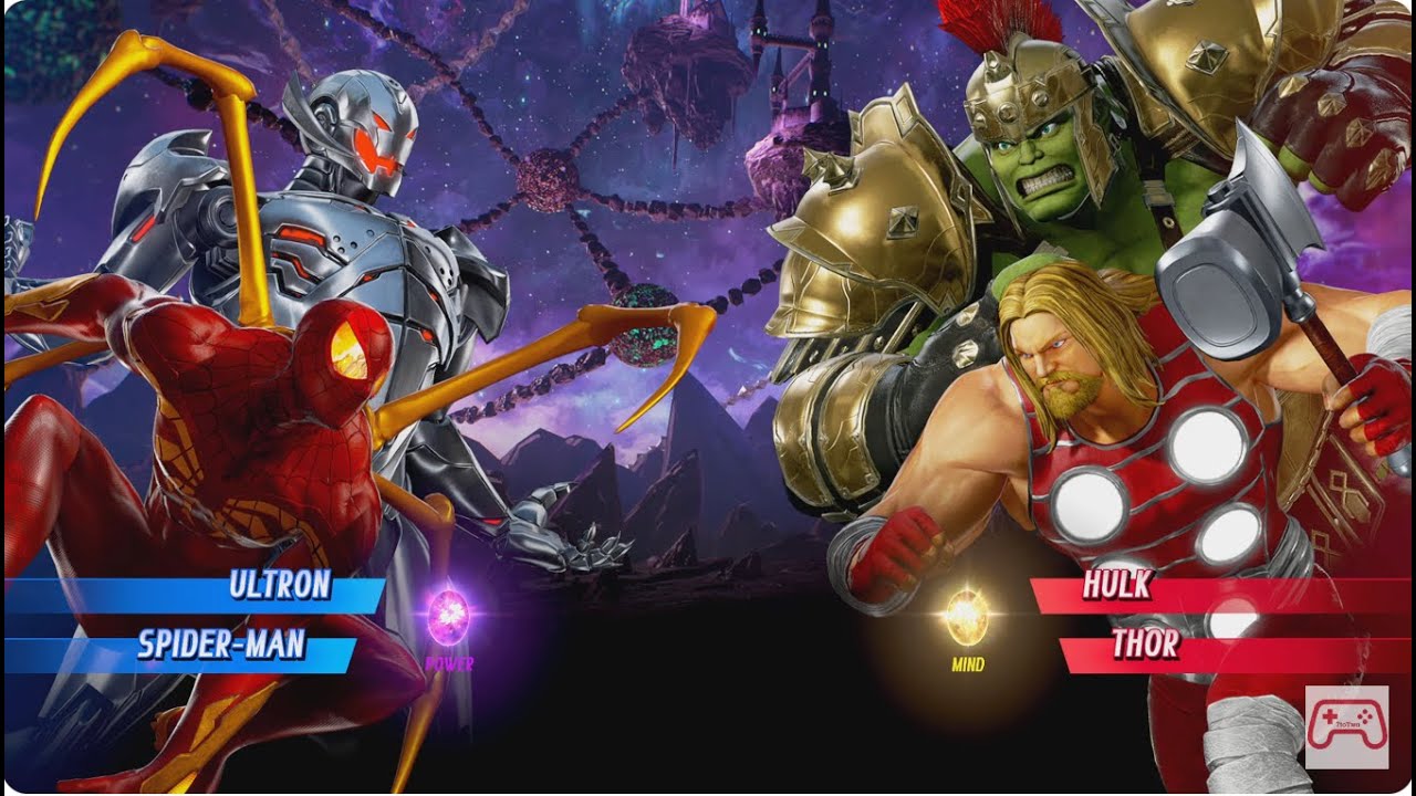Ultron and Spider-man vs Gladiator Hulk and Thor - MARVEL VS. CAPCOM ...