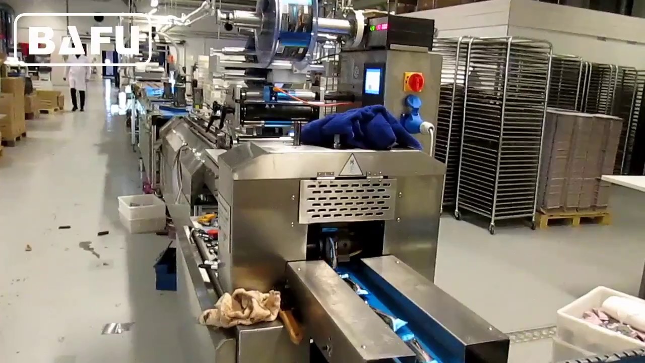 Máquinas automáticas de embalagem horizontal,Flow Pack, HFFS, Embalando Biscoito - YouTube