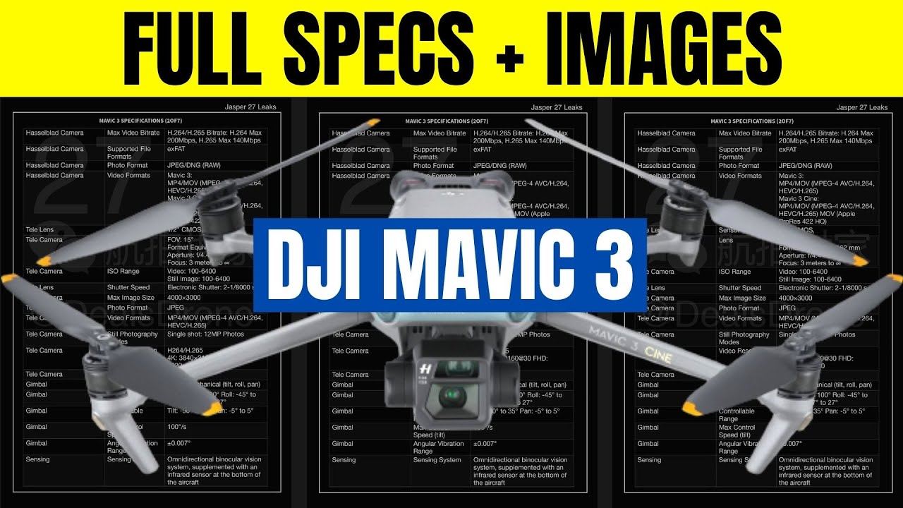 DJI Mavic 3 Specifications with all you need to know (FULL 6 Pages ...
