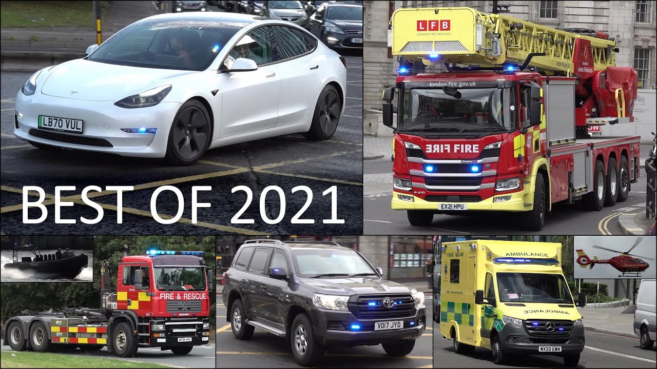 Fire Trucks, Police Cars & Ambulances responding - BEST OF 2021 - YouTube