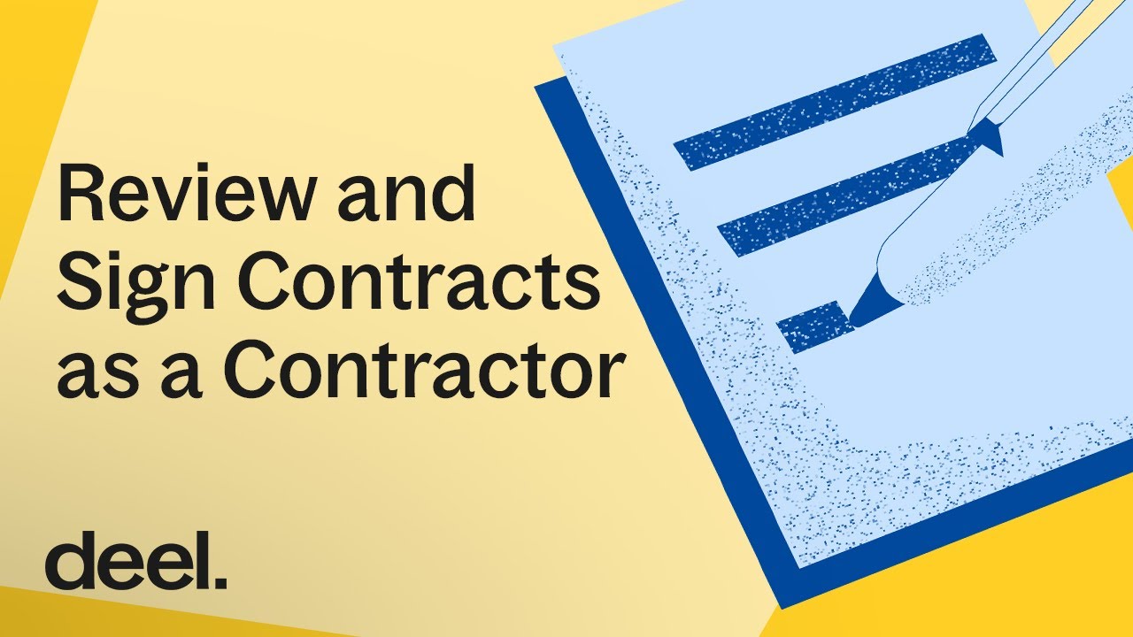 Review and Sign Contracts as a Contractor | Deel - YouTube