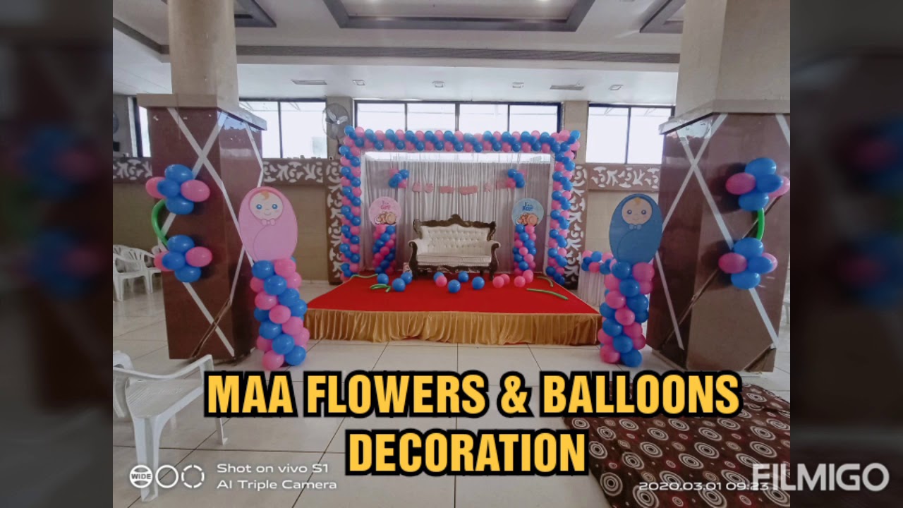 MAA FLOWERS & BALLOONS DECORATION - YouTube