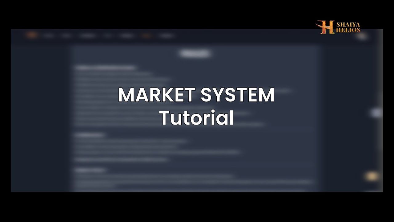 Shaiya Helios - Market System Tutorial - YouTube