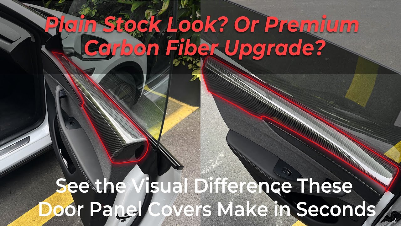 Model Y Juniper 2025 Door Panels: Before & After Carbon Fiber Upgrade ...