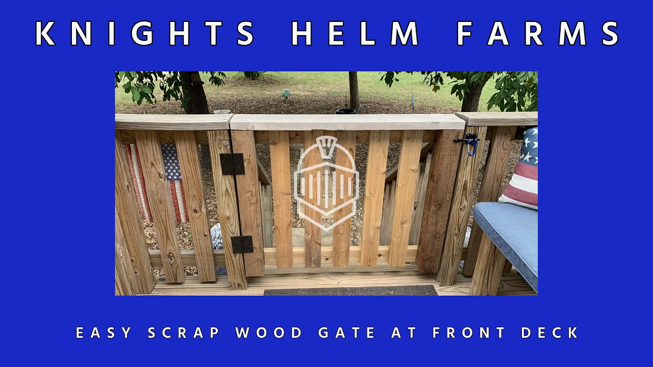 Easy Front Deck Gate from Scrap wood - YouTube