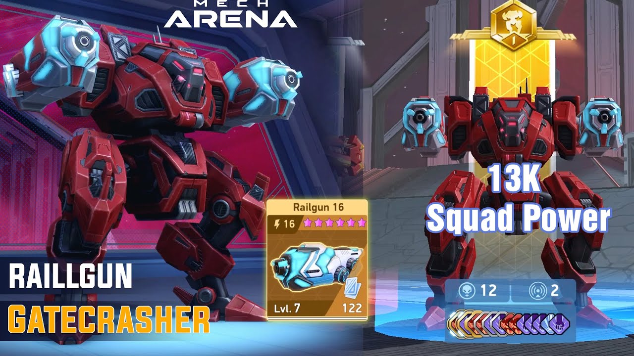 Gatecrasher Railgun 16: 13k lực chiến Cũng thử thách đấy - Mech Arena - YouTube
