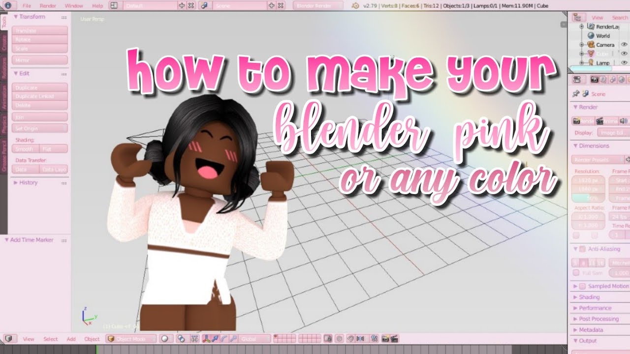 how to make your blender pink! - YouTube