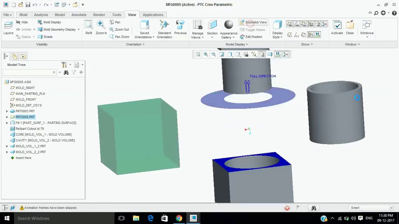 how to learn creo software tutorial (Mold cavity) - YouTube