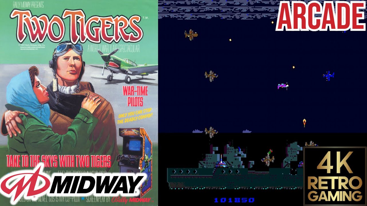 Two Tigers Arcade (Midway 1984) 4k Longplay - YouTube