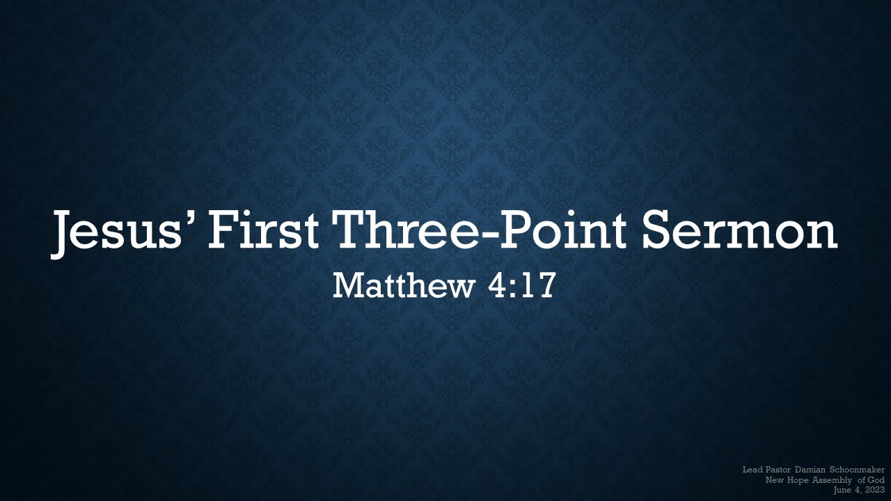 Jesus’ First Three-Point Sermon - YouTube
