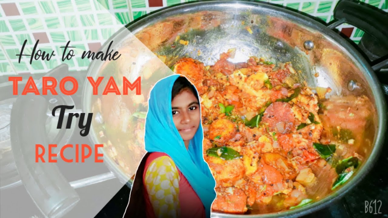Taro yam fry|minicoy recipe|sembu kilangu fry - YouTube