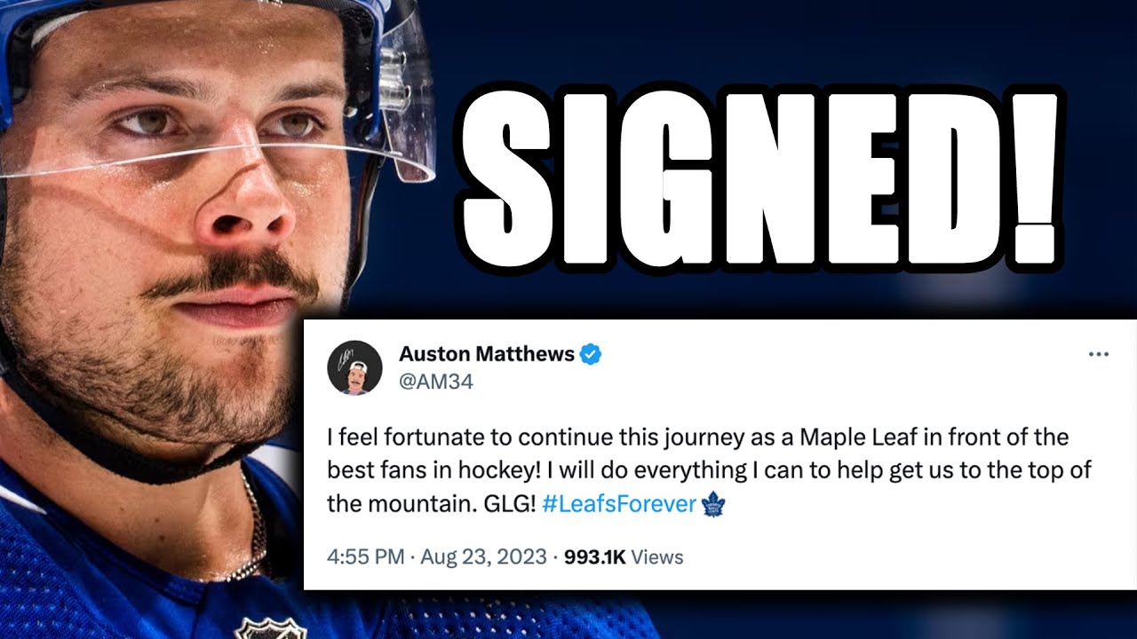 Breaking News 🚨: Auston Matthews Signs Four-Year Extension Worth $13.25 ...