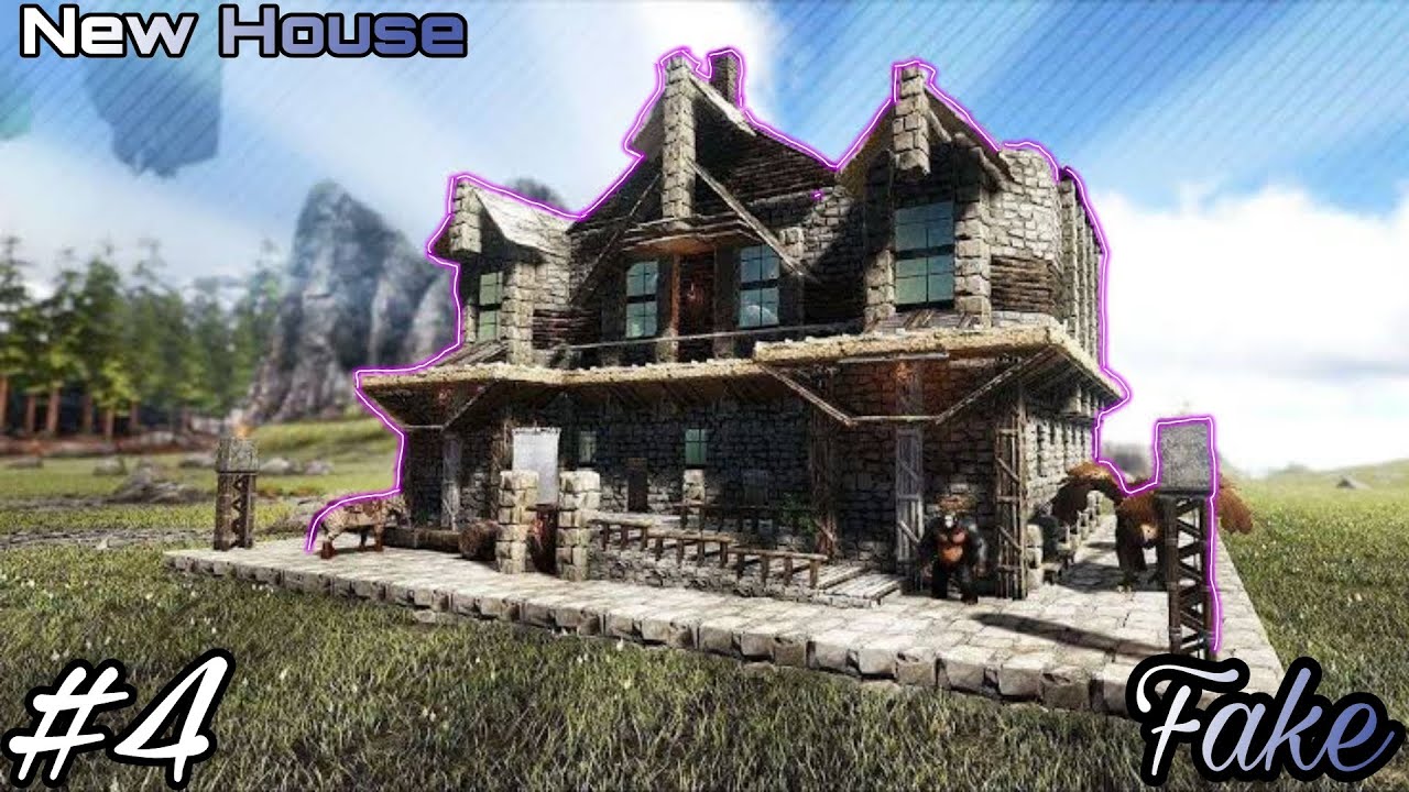 My new house in ARK survival evolved and take a fight with Raptor 🥴 ...