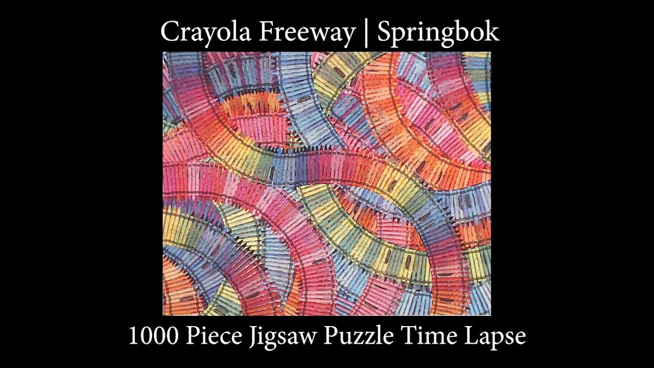 Crayola Freeway by Springbok 1000 Piece Jigsaw Puzzle Time Lapse - YouTube