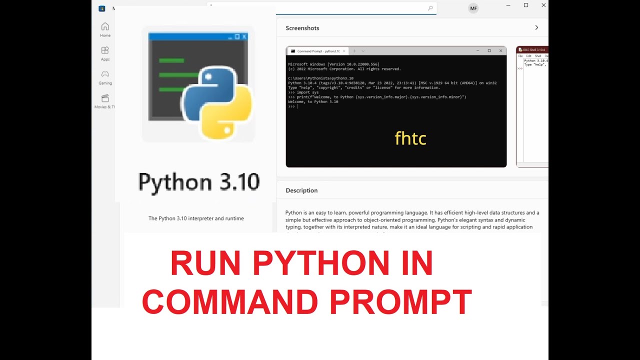 How To Run Python In Command Prompt And Install Python Package YouTube