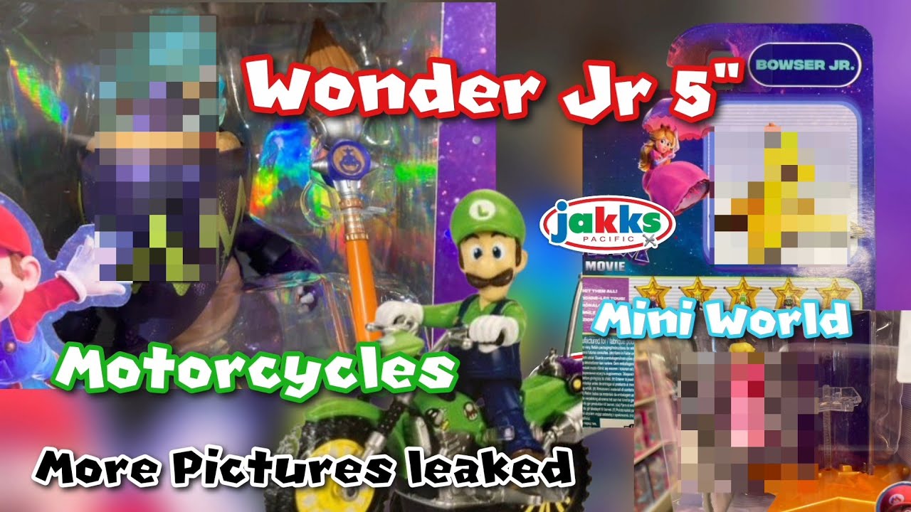 5" Movie Wonder Bowser Jr, Motorcycle Pull Backs, Mini World Pics ...