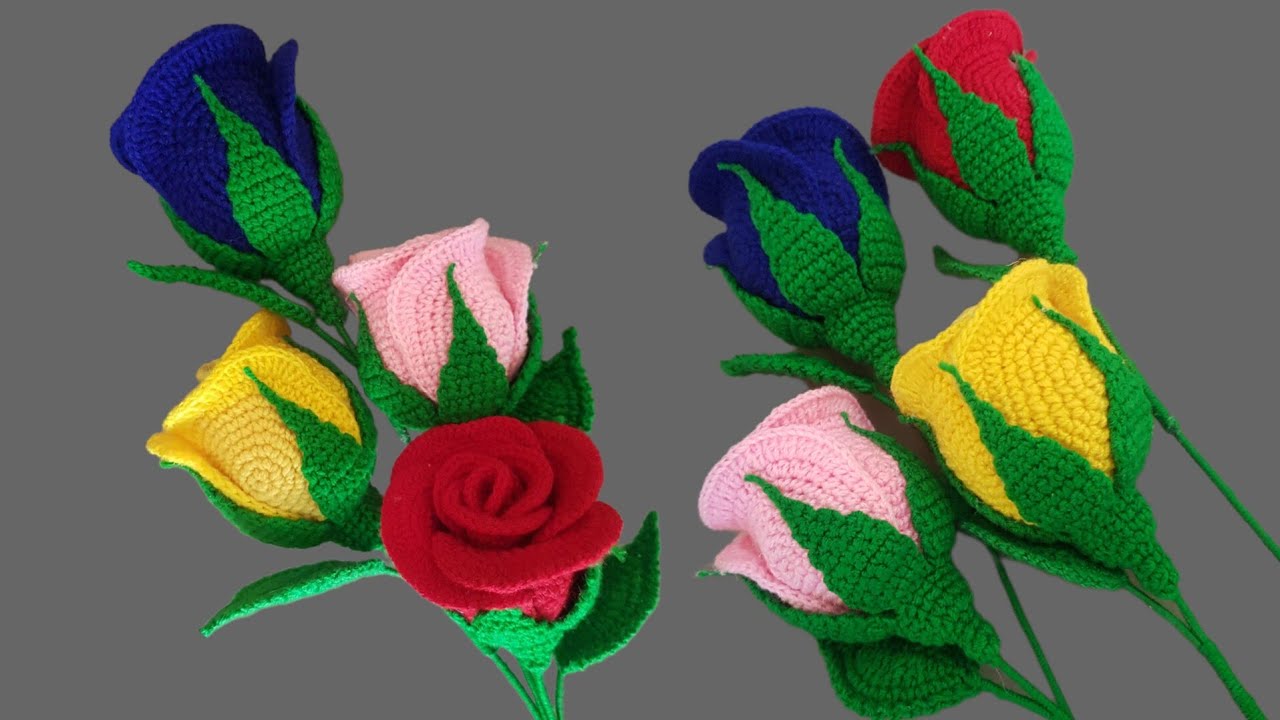crochet Rose Flower Tutorial (part1) petals . - YouTube