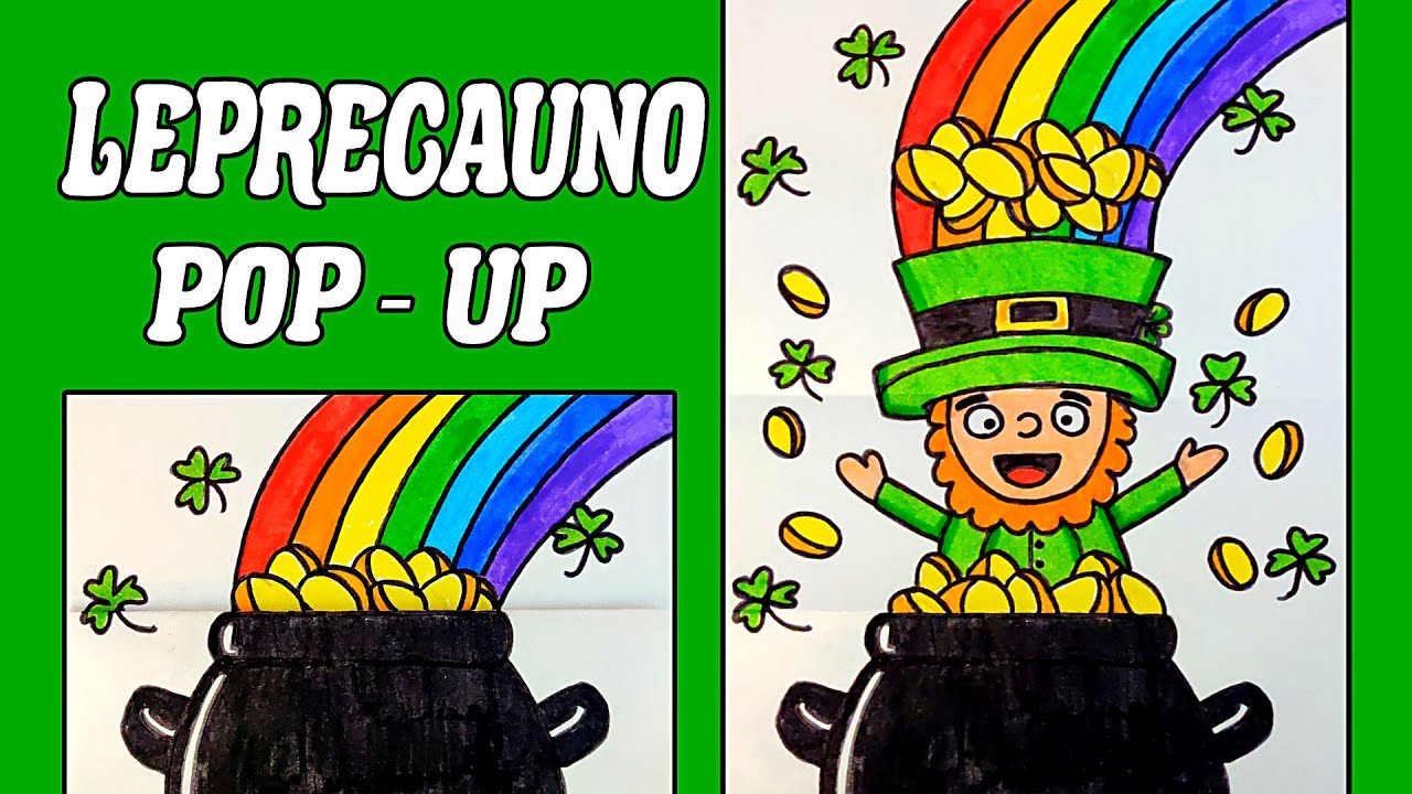🍀🎩 LEPRECAUNO POP-UP che esce dalla pentola per davvero! 🤑 Tutorial con ...