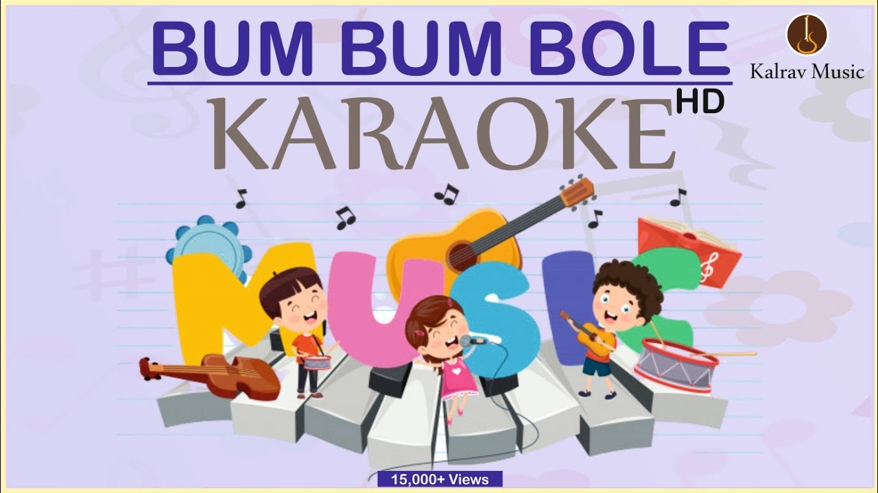 BUM BUM BOLE KARAOKE with lyrics | Kids song with lyrics #kidssongs # ...