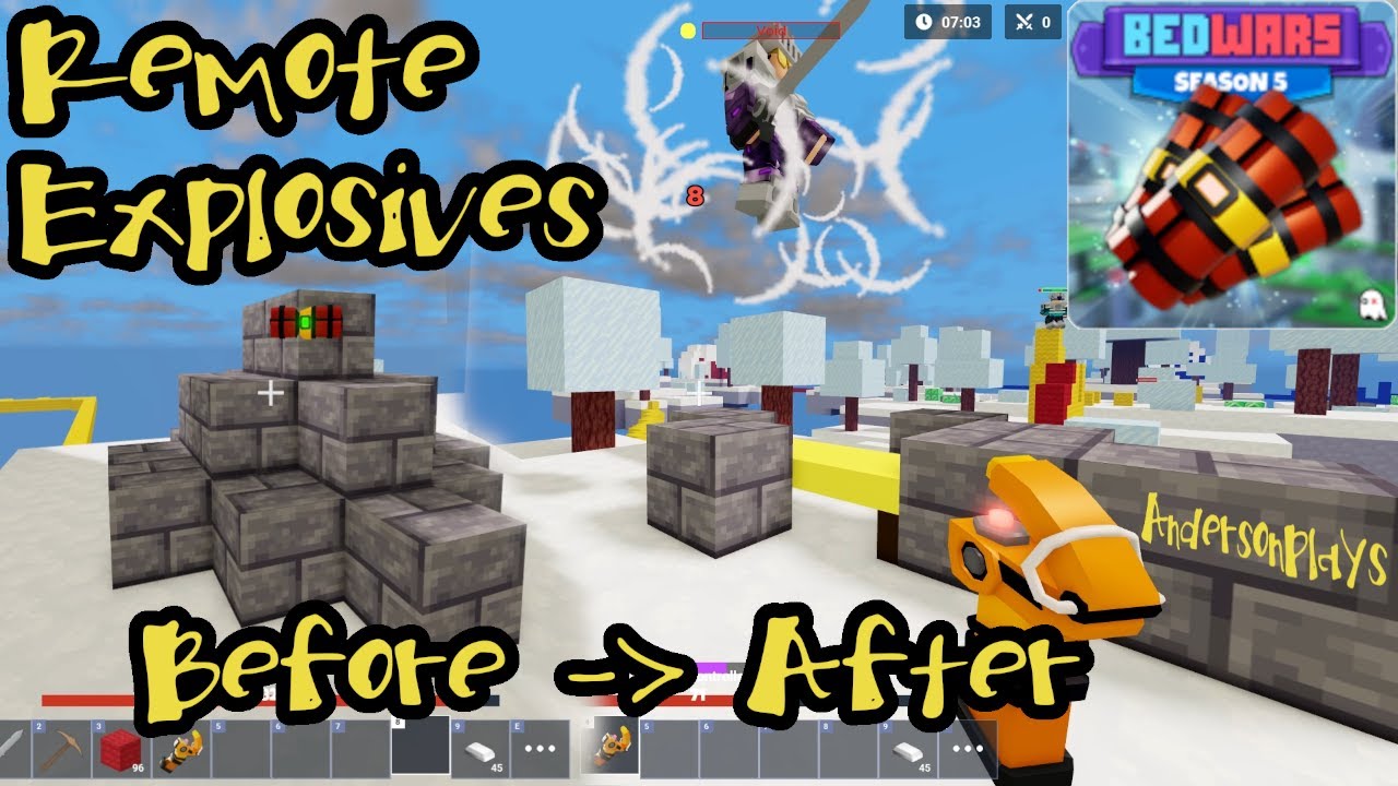 AndersonPlays Roblox BedWars 💥 [REMOTE EXPLOSIVES!] Update - Romote ...