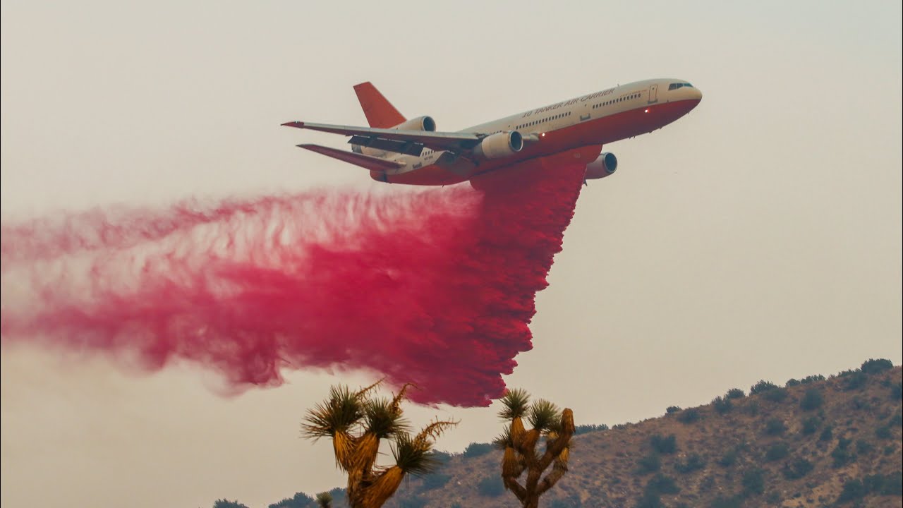 10 Tanker 911 Drops On The Bobcat Fire - YouTube