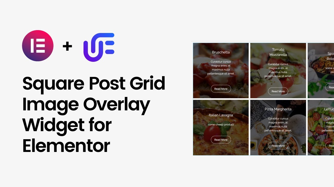Square Post Grid Image Overlay Widget for Elementor - YouTube