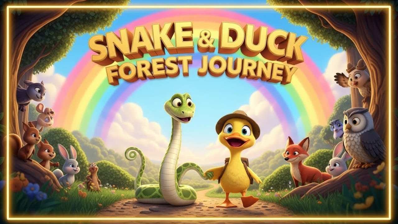 🐍🦆 Snake & Duck Forest Journey – Cute Kids Poem - YouTube