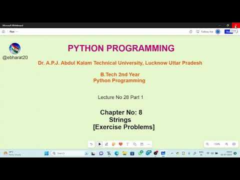 String Exercise Problem lecture 28 Part 1 || CBSE 11th Class|| B.Tech ...
