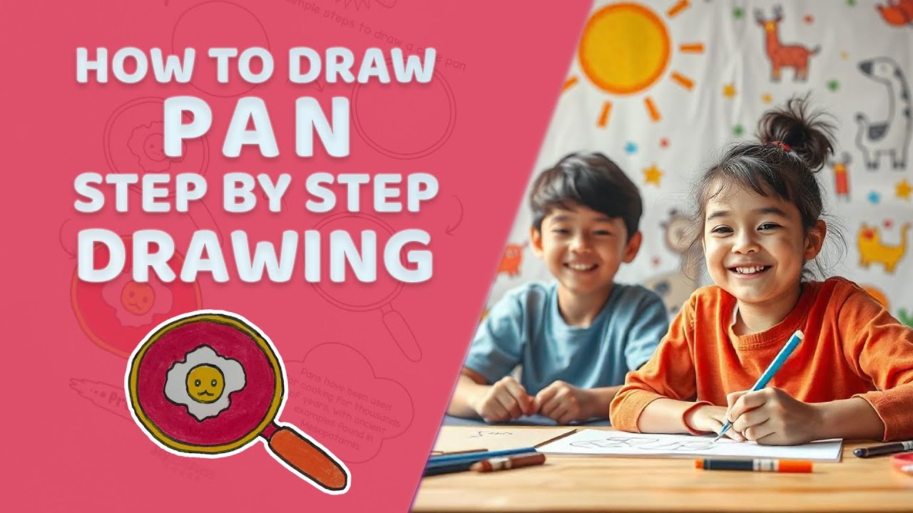 How to Draw a Pan Step by Step | Easy Drawing for Kids | Joy Jive Books ...